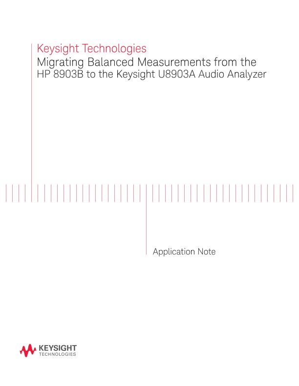 Migrating Balanced Measurements from 8903B to U8903A PDF Asset Page | Keysight